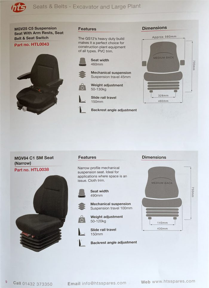 HTS Spares launch new seating catalogue » UnitedSeats.com